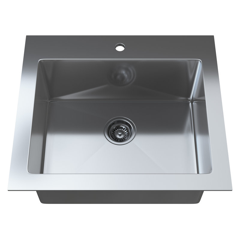 Cantrio Koncepts Cantrio Premium Stainless Steel Utility Sink with 25" x 22" x 11.625 ...